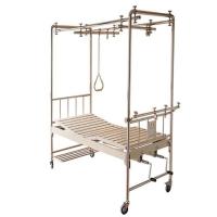 China Movable Orthopedic Traction Manual Hospital Bed With Two Cranks Integral Fittings For Patient Use for sale