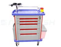 China ABS And Stainless Steel Hospital Equipment Mobile Nursing Patient Medical Cart Medical Emergency Trolley Cart for sale