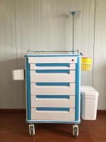 China Doctor 5 Inch Caster Wheel Medical Storage Hospital Trolley Medication For Emergency for sale