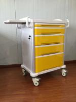 China Carton Packing Medical Trolley Cart Hospital Equipment , Emergency Crash Trolley for sale