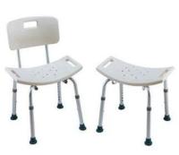 China Lightweight Bath Height Adjustable Shower Chair , Padded Seat Shower Bathroom Chair for sale