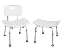 China Practical Shower Aluminum Adjustable Bath Chair Comfortable For Elderly for sale