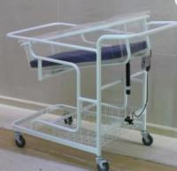 China Metal New Born Baby Cart Bed Hospital Crib Commercial Furniture For Clinic for sale