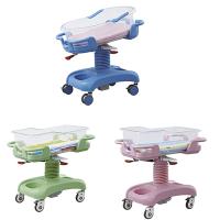 China Medical Deluxe Adjustable Baby Child Bed Crib Driver With Wheel In Pink for sale