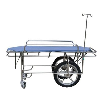 China Clinic Stainless Steel Emergency Stretcher Trolley Patient Conveyer Connecting for sale