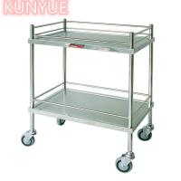 China Hospital special trolley ABS material silver trolley with wheels for sale