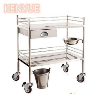 China Stainless Medical Trolley Cart With Drawer , Icu Emergency Trolley for sale