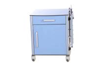 China Mute Caster ABS Hospital Bedside Cabinet With Foldable Writing Board for sale