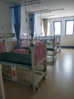China Two Crank Adjustable Backrest Hospital Baby Crib for sale