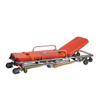 China Metal material orange hospital special ambulance stretcher with wheels for sale