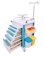 China Plastic Steel Frame Multifunction Mobile 960mm Medical Trolley Cart Trolley for sale