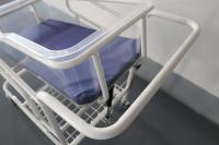 China Mobile Adjustable Angle Transparent Baby Basin Hospital Infant Bed for sale