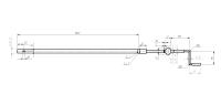 China Tube Hospital Bed Hand Crank Handle , Stainless Steel Fold Cranks Under Bed for sale