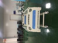 China Luxurious Castors Multifunction CE ISO 680mm 3 Crank Manual Hospital Bed for sale