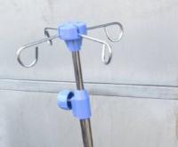 China Patient 210cm Hospital Bed IV Pole Accessories Stainless Steel Infusion Stand for sale