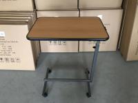 China Tiltable Surface 700mm 1010mm Hospital Bed Tray Table Over Bed Food Table for sale