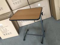 China Tiltable Surface 700mm 1010mm Hospital Bed Tray Table Over Bed Food Table for sale