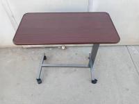 China 765X385mm Hospital Bed Tray Table Portable Over Bed Table Coil spring for sale