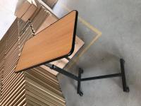 China PB Metal material hospital bed tray table adjustable bedside table for sale