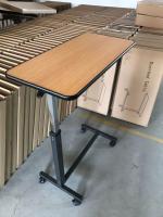 China PB Metal material hospital bed tray table adjustable bedside table for sale