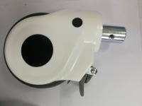 China Medical Castors Caster 3/4 Inch Mute Plastic Wheel With Brake ABS Outer Cover for sale
