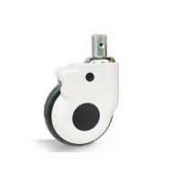 China Medical Castors Caster 3/4 Inch Mute Plastic Wheel With Brake ABS Outer Cover for sale