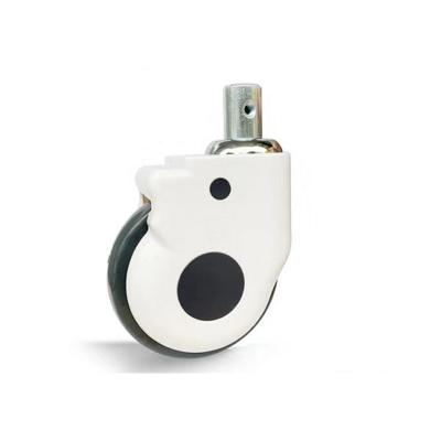 China Medical Castors Caster 3/4 Inch Mute Plastic Wheel With Brake ABS Outer Cover for sale