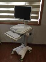 China Integrated Computer Workstation Trolley ABS Adjustable Profile Silent Castor for sale
