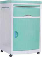 China 48X48X76cm White Hospital ABS Bedside Table Cabinet With Castors for sale