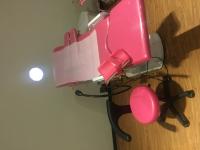 China Hospital Pink Electric Gynaec Examination Table Obstetric tableDelivery Bed With Lamp for sale