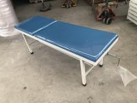 China Manual medical examination couch steel spraying simple examination bed blue for sale