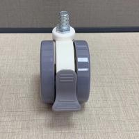 China PU Medical Caster Wheels For Hospital Furniture Central Locking Easy Operation for sale