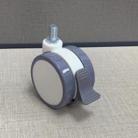 China PU Medical Caster Wheels For Hospital Furniture Central Locking Easy Operation for sale