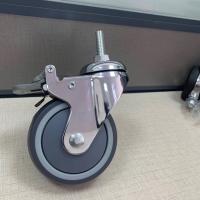 China PU Mute Medical Medium Duty 4 Inch Locking Couch Casters Hospital Wheel for sale