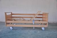China Wooden Frame Electric Nursing Bed Home Care Bed Linear Actuator Patient Care Bed for sale
