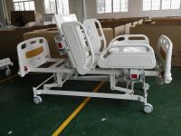 China Three Crank Manual Patient ICU Care Bed PP Side Rails Pediatric Manual Hospital Bed for sale