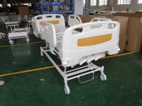China Three Crank Manual Patient ICU Care Bed PP Side Rails Pediatric Manual Hospital Bed for sale