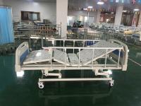 China Three Functions Crank  Aluminum Alloy Side Rails Patient Manual Hospital Beds for sale