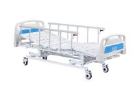China Metal Hospital Patient Care Bed Multifunction 3 Crank Manual Hospital Bed for sale