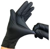China Non Sterile Nitrile Medical Gloves Black Disposable Nitrile Gloves for sale
