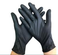 China Non Sterile Nitrile Medical Gloves Black Disposable Nitrile Gloves for sale