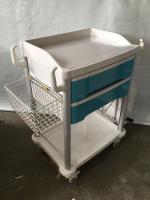 China ABS Medical Trolley On Wheels Medicine Dispensing Crash Cart Hospital for sale