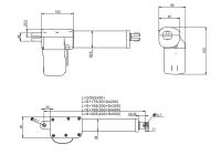 China Medical Electric Linear Actuators 24V Motor Push 6000N ABS Plastic for sale