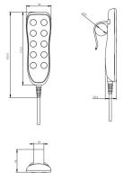 China 5 Function Medical Nurse Remote Control Linear Actuator With Control Box for sale
