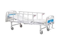 China Steel spray plastic manual hospital bed with two cranks for white hospital for sale