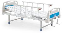 China 2 Cranks Hospital Manual Patient Bed Steel Spray Plastic Frame for sale