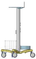 China White medical computer workstation cart for monitoring hospital for sale