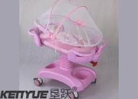 China Pink Plastic Hospital Baby Crib For Easy Cleaning And Updating for sale