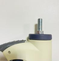 China 4 Inch Universal Wheel Hospital Medical Casters With Brake Creamy-White for sale