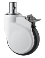 China 5 Inch White Medical Hospital Bed Casters ABS TPR Material For Hospitals for sale